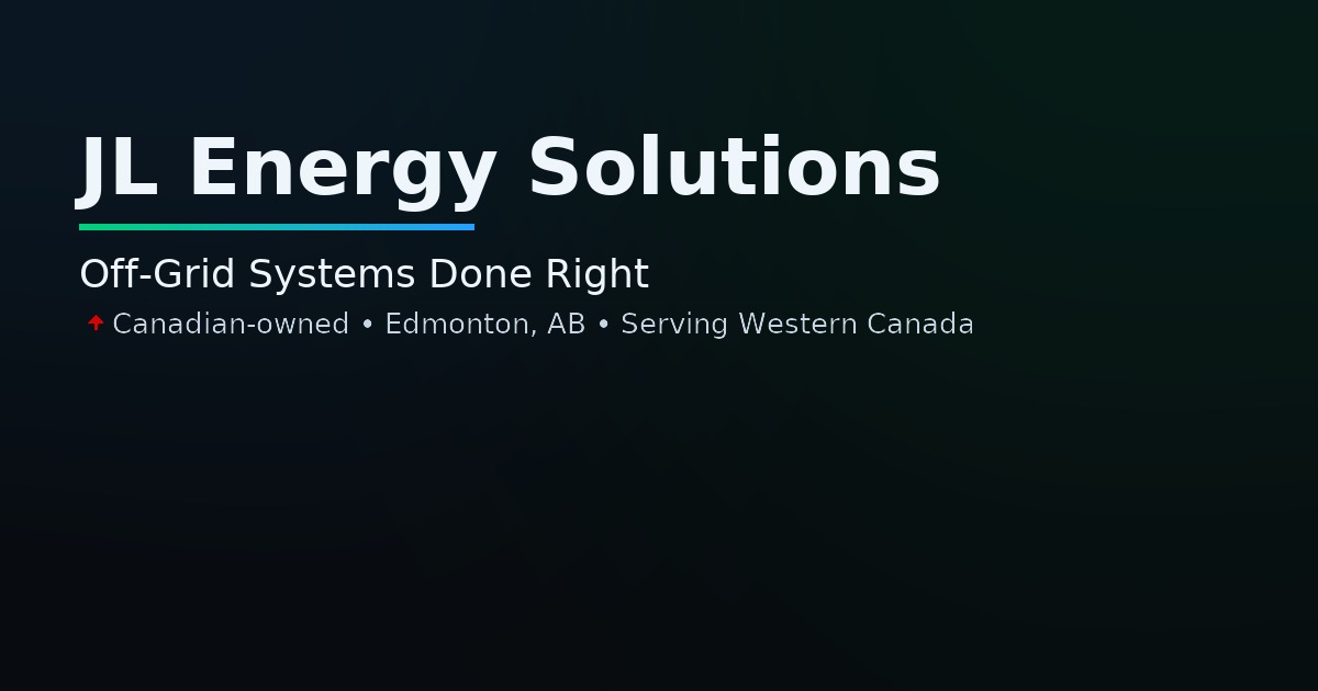 JL Energy Solutions — Off-Grid Systems Done Right